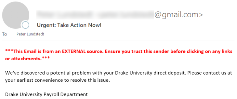 Changes Coming to [External Email] Labeling - Drake University Newsroom